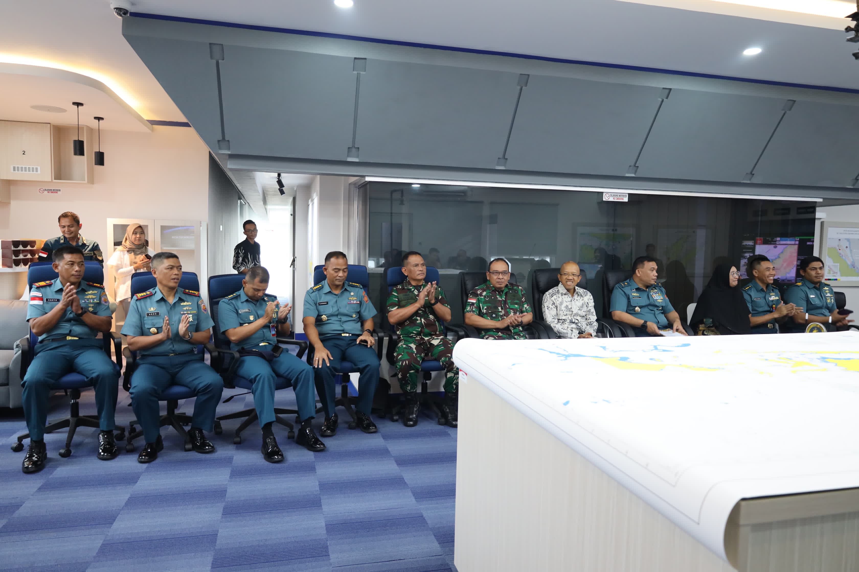 Danlanal Bintan Hadir Pada Acara Peresmian Maritim Command Center Batam